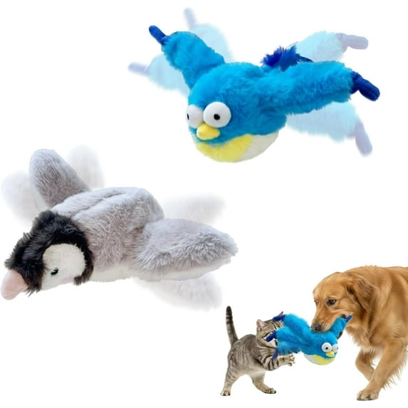 Interactive Chirping Bird Cat Toy,2025 New Flying Bird Cat Toy Flapping ...
