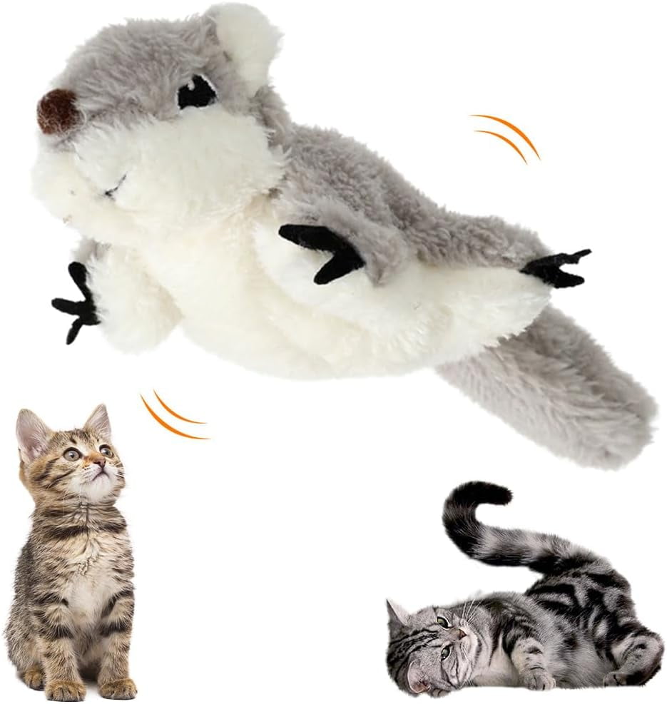 Interactive Chirping Bird Cat Toy, 2025 New Flying Bird Cat Toys for ...
