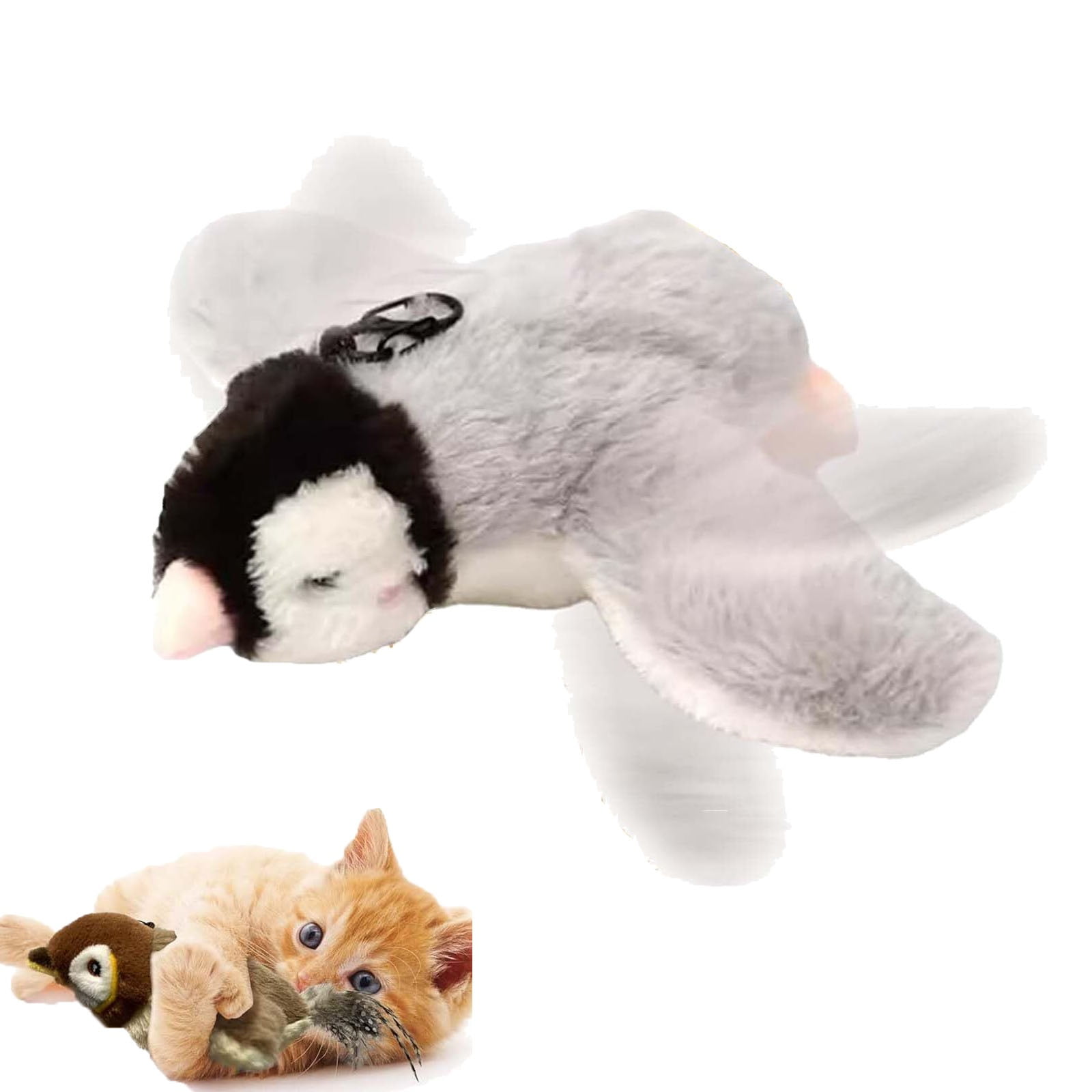 Interactive Chirping Bird Cat Toy Flapping Wings & Realistic Sound for ...