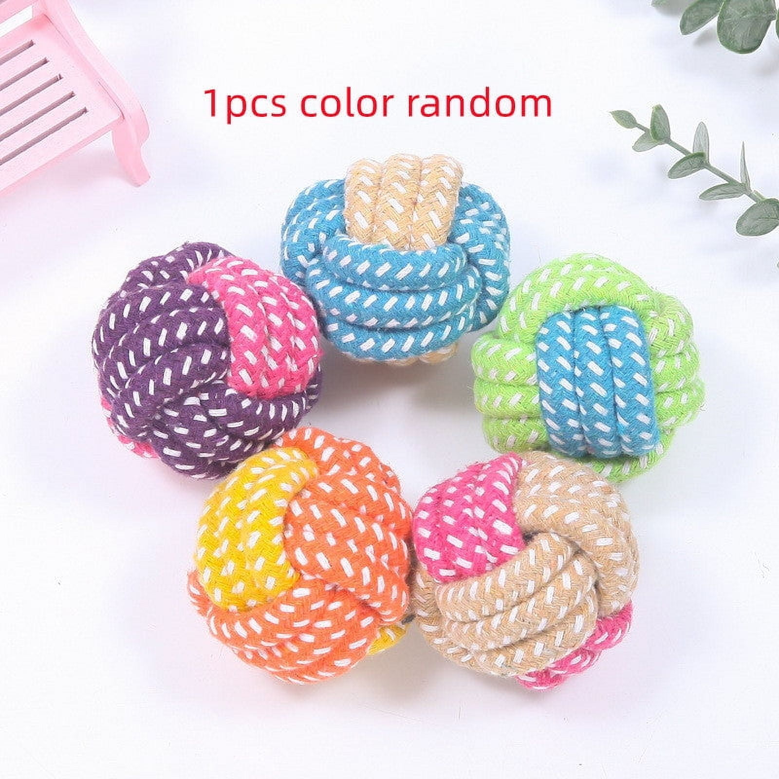 Interactive Cotton Rope Mini Dog Toys Ball For Dogs Accessories ...