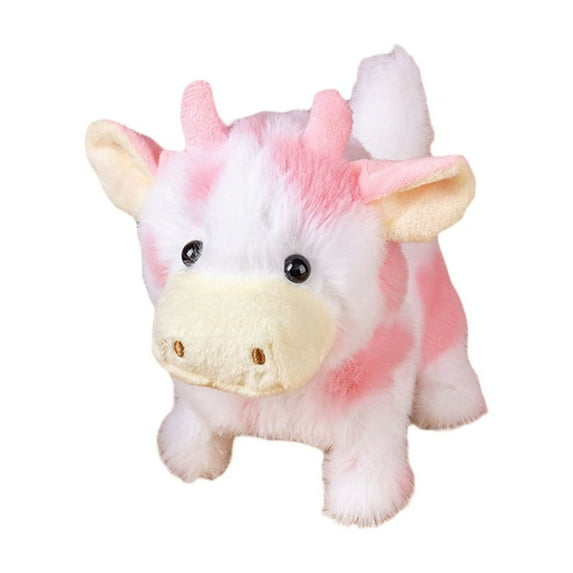 Interactive Cow Stuffed Animal Soft Toy With Motion Sound For Kids Cute ...