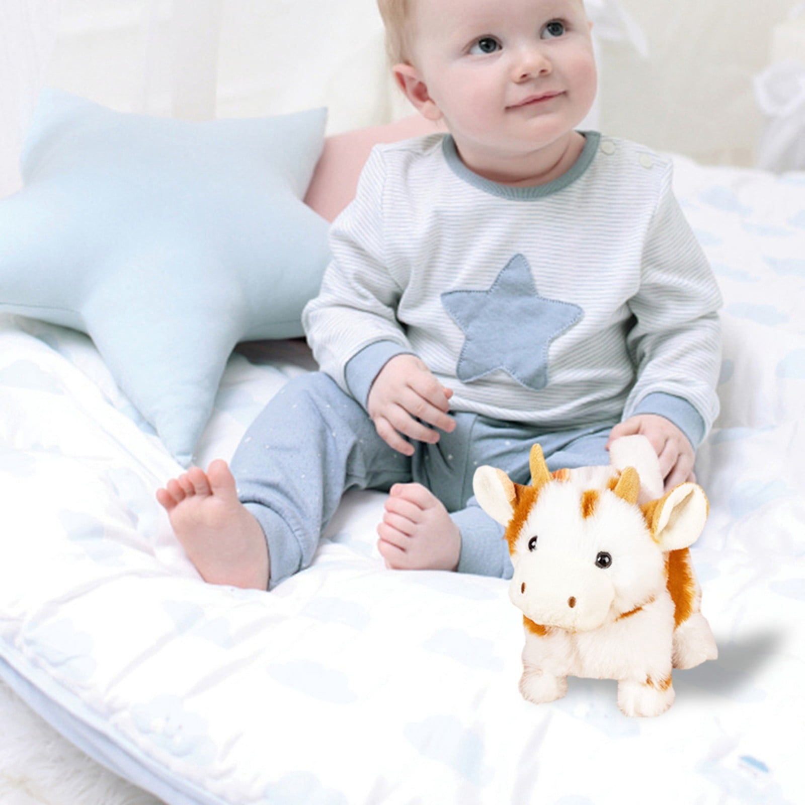 Interactive Cow Stuffed Animal Toy With Motion Sound Cute Farm Friend ...