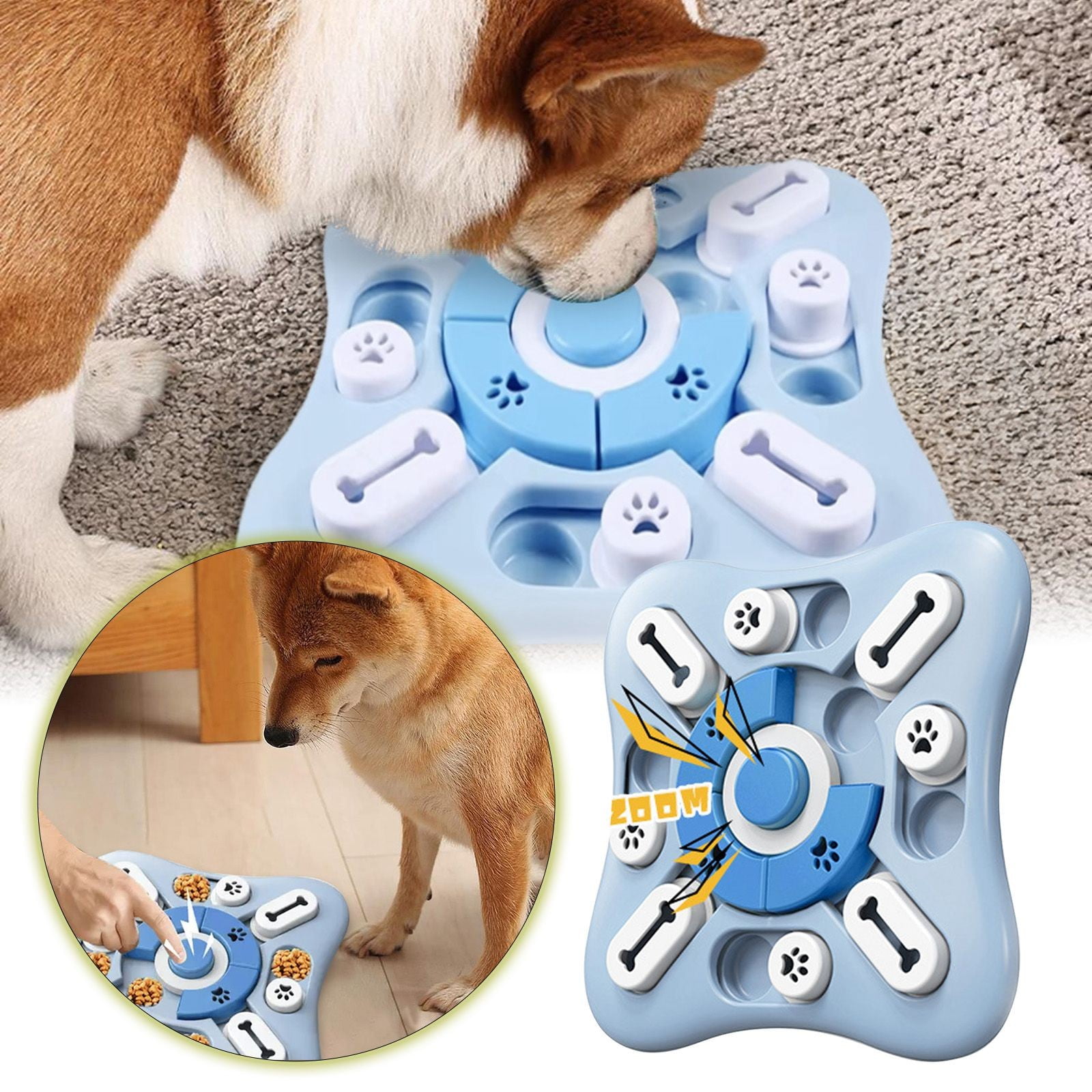 Interactive Dog Educational Toys Slow Food Pet Games Puzzles for Mental ...