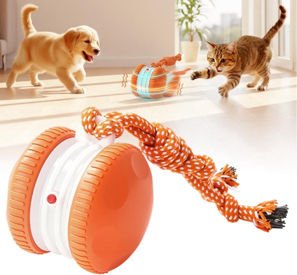 Interactive Dog Teaser Ball – Motion Activated Self-Rolling Toy for ...
