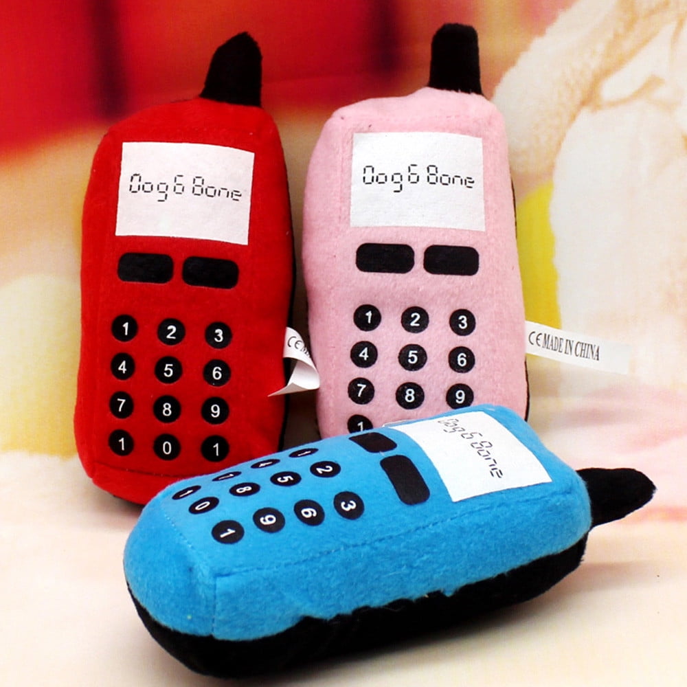 Interactive Dog Toy Colorful Pet Puppy Dogs Chew Toys Cute Phone Shape ...
