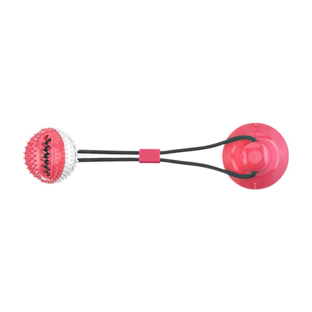 Interactive Dog Toy with Suction Cup, Flexible Rubber Ball for Biting ...