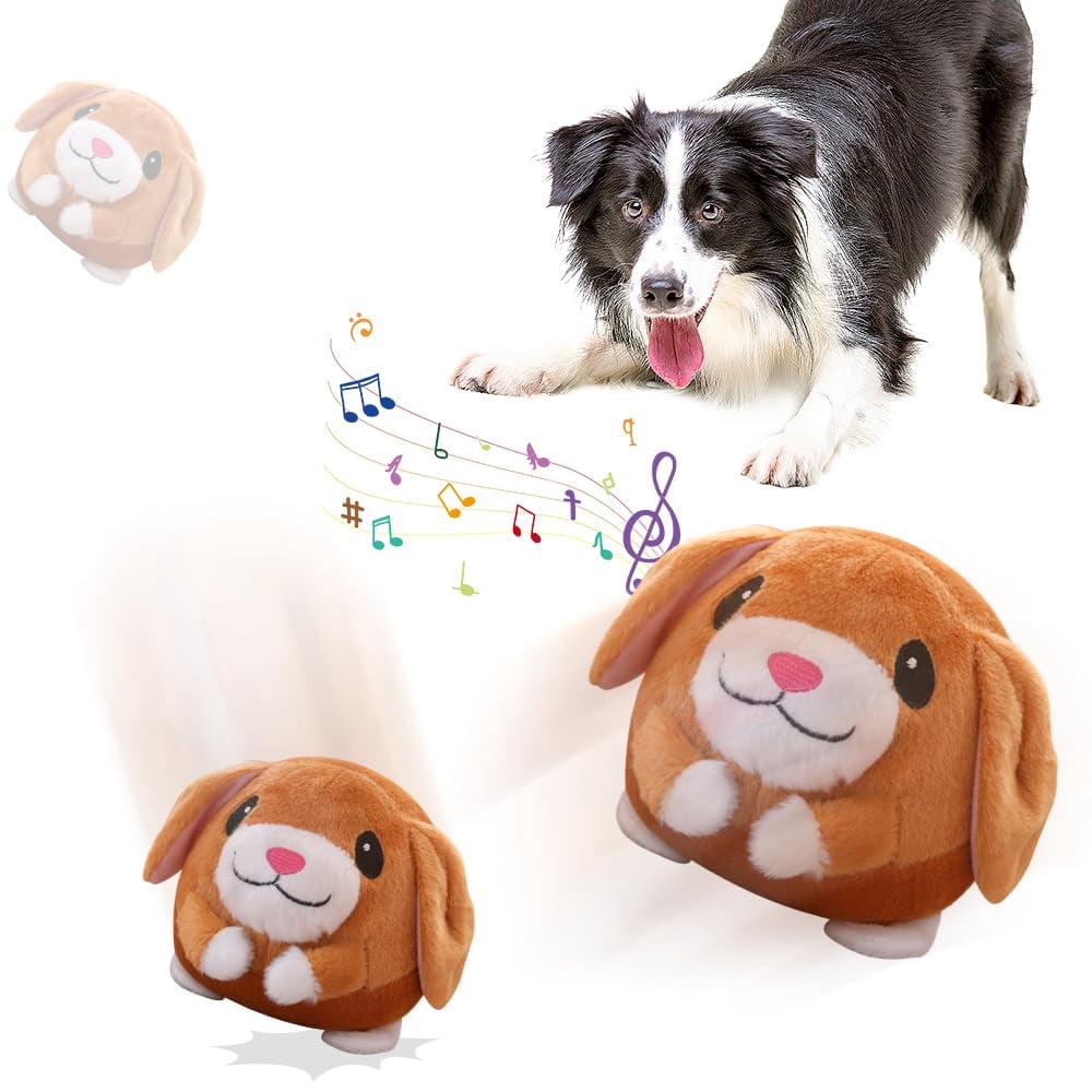 Interactive Dog Toys, 2024 Active Squeaky Moving Pet Plush Interactive ...