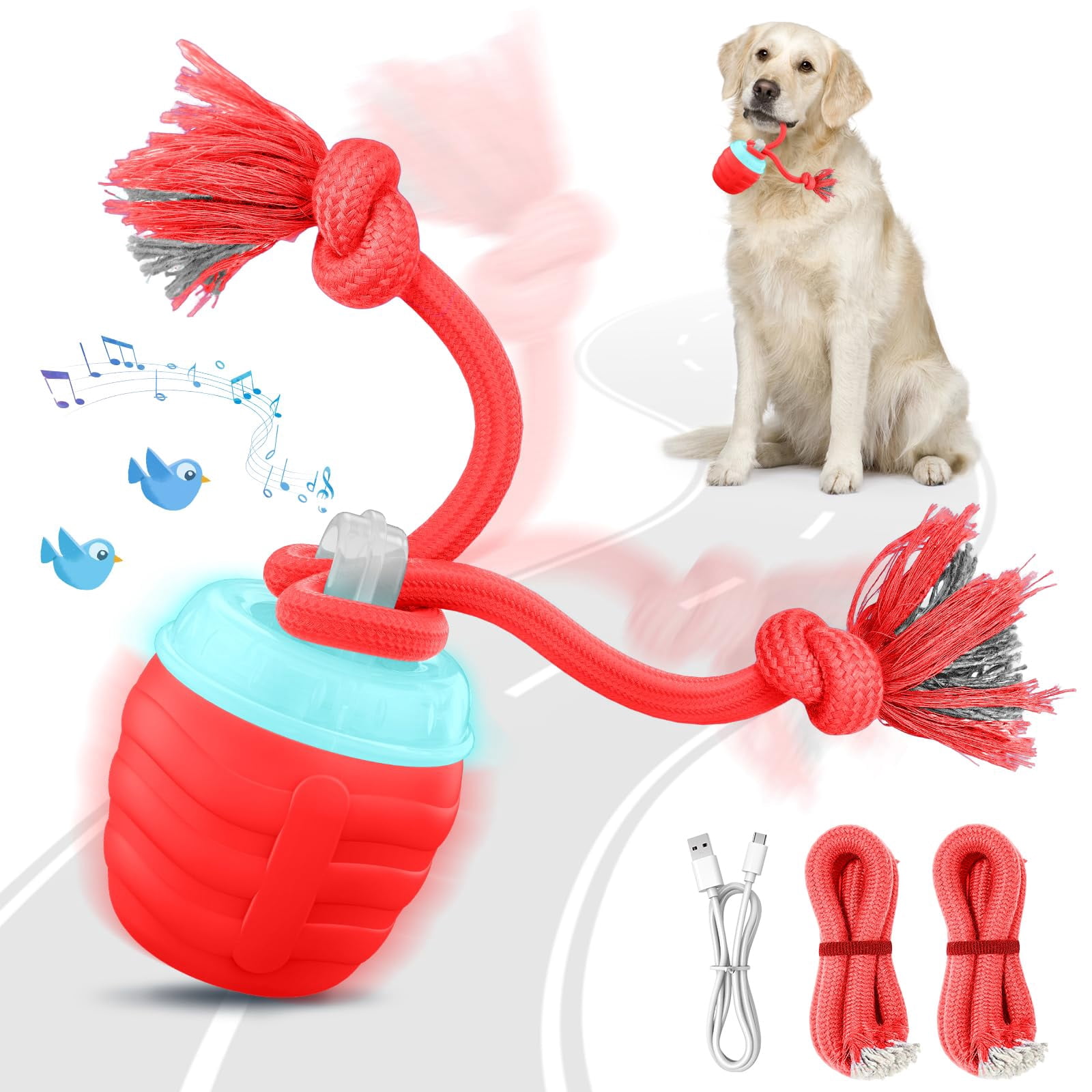 Interactive Dog Toys - 2026 Upgraded Motion Activated Balls for Medium ...
