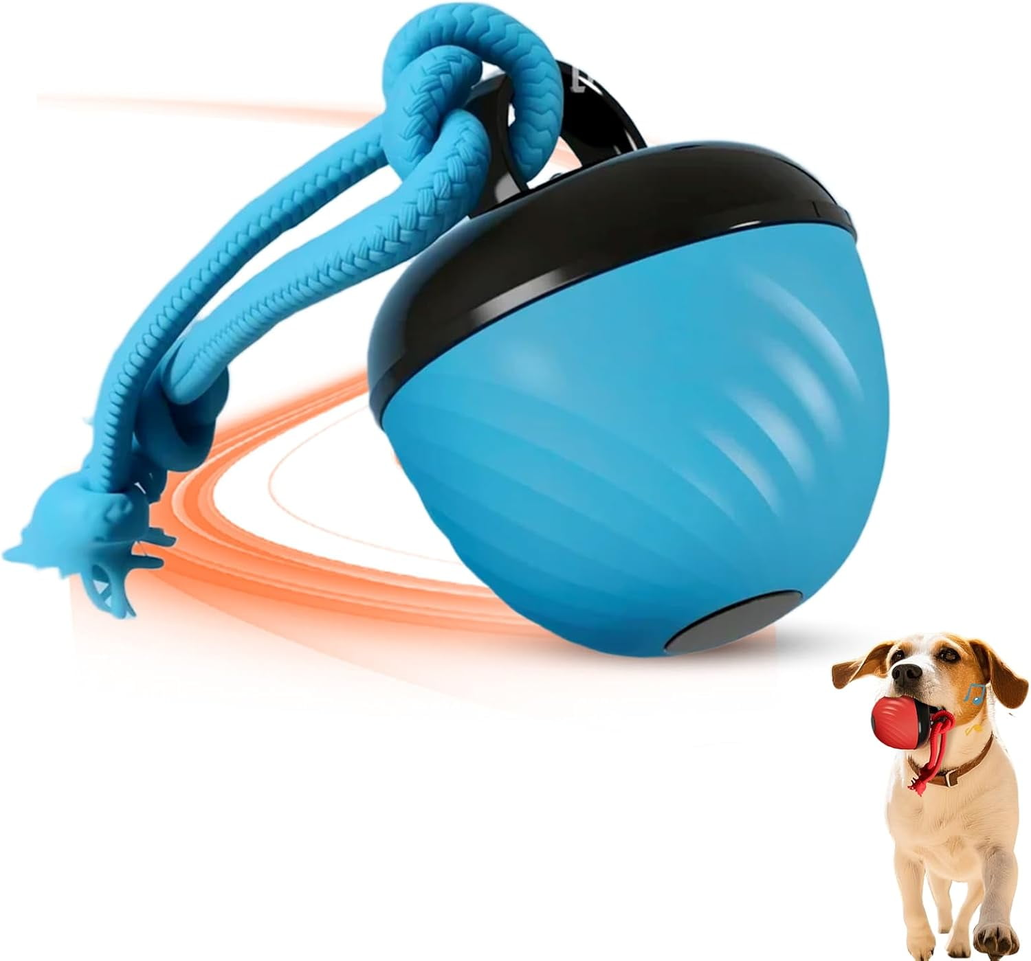Interactive Dog Toys Ball, 2025 Smart Pet Puppy Ball with Ropes, Random ...