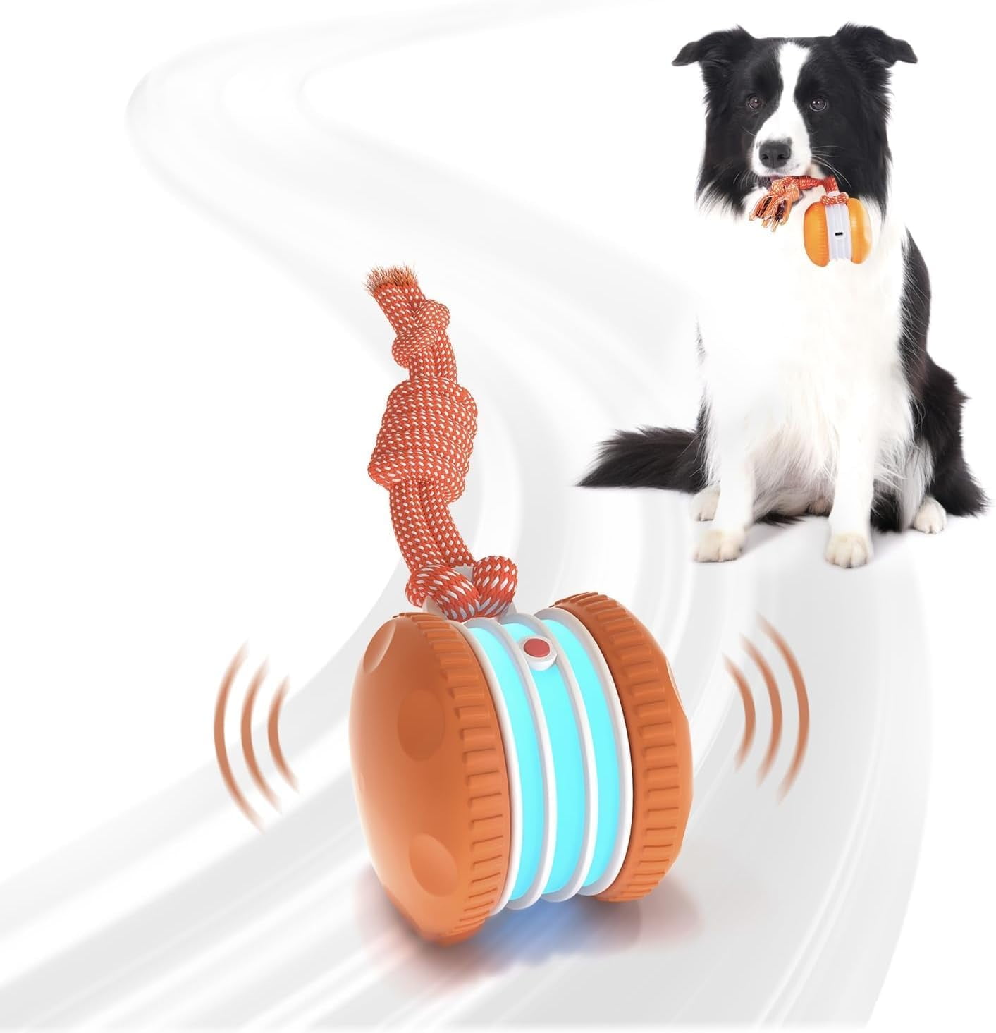 Interactive Dog Toys, OEIKPFN Random Path Automatic Moving and Rolling ...
