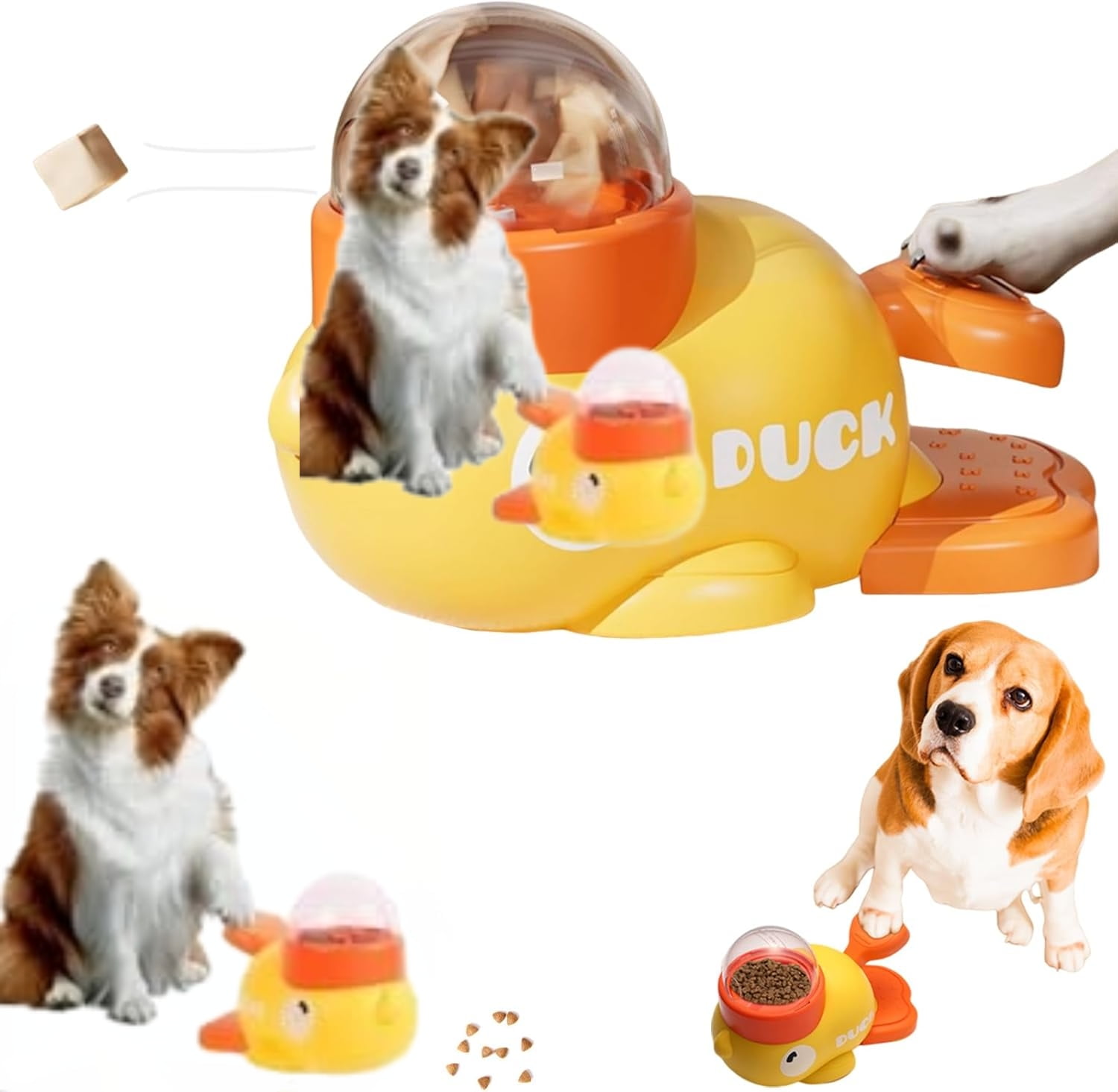 Interactive Dog Treat Dispenser, Puzzle Feeder Dog, Duck Pet Feeder for ...