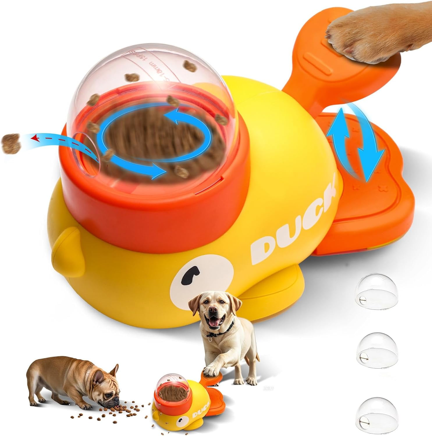 Interactive Duck-Shaped Dog Slow Feeder Puzzle Toy – Owner & Pet Bonding Game with Slow Bowl ...