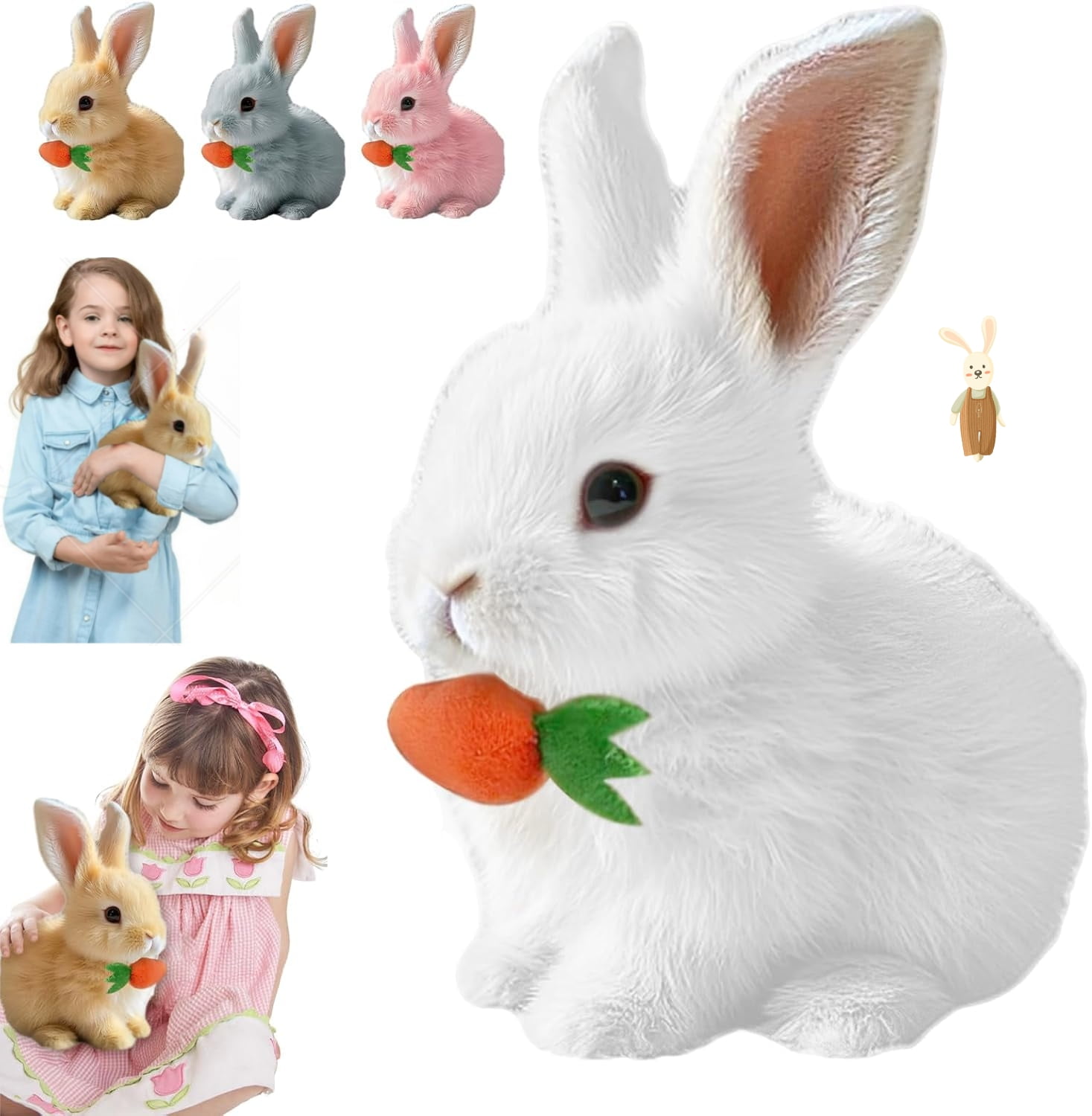 Interactive Easter Bunny Toy, 2025 New My Realistic Bunny Toy, Easter ...