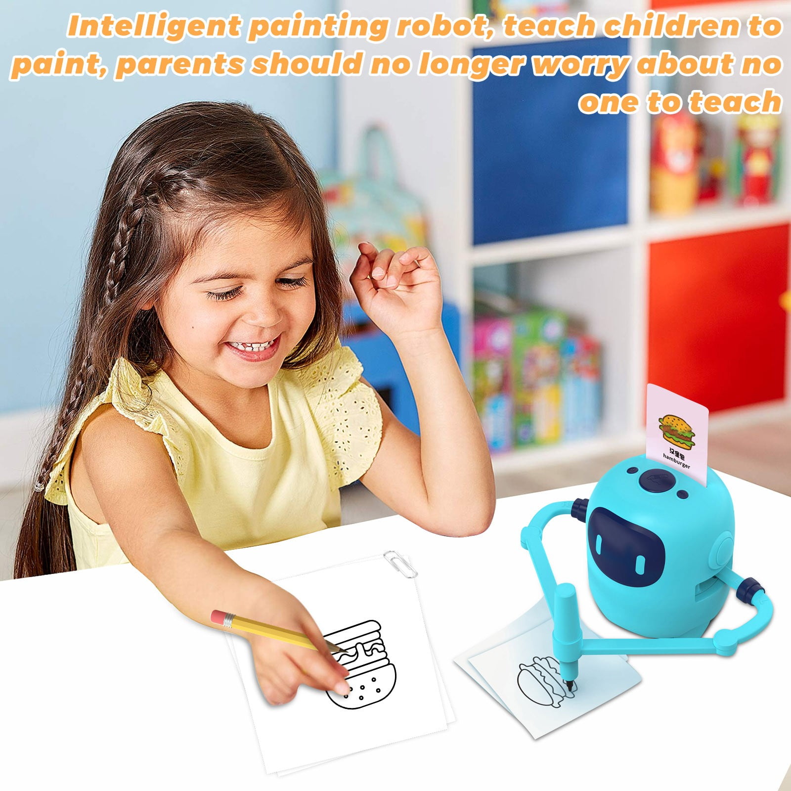 Interactive Educational Drawing Robot,Drawing Robot for Kids,Upgraded ...