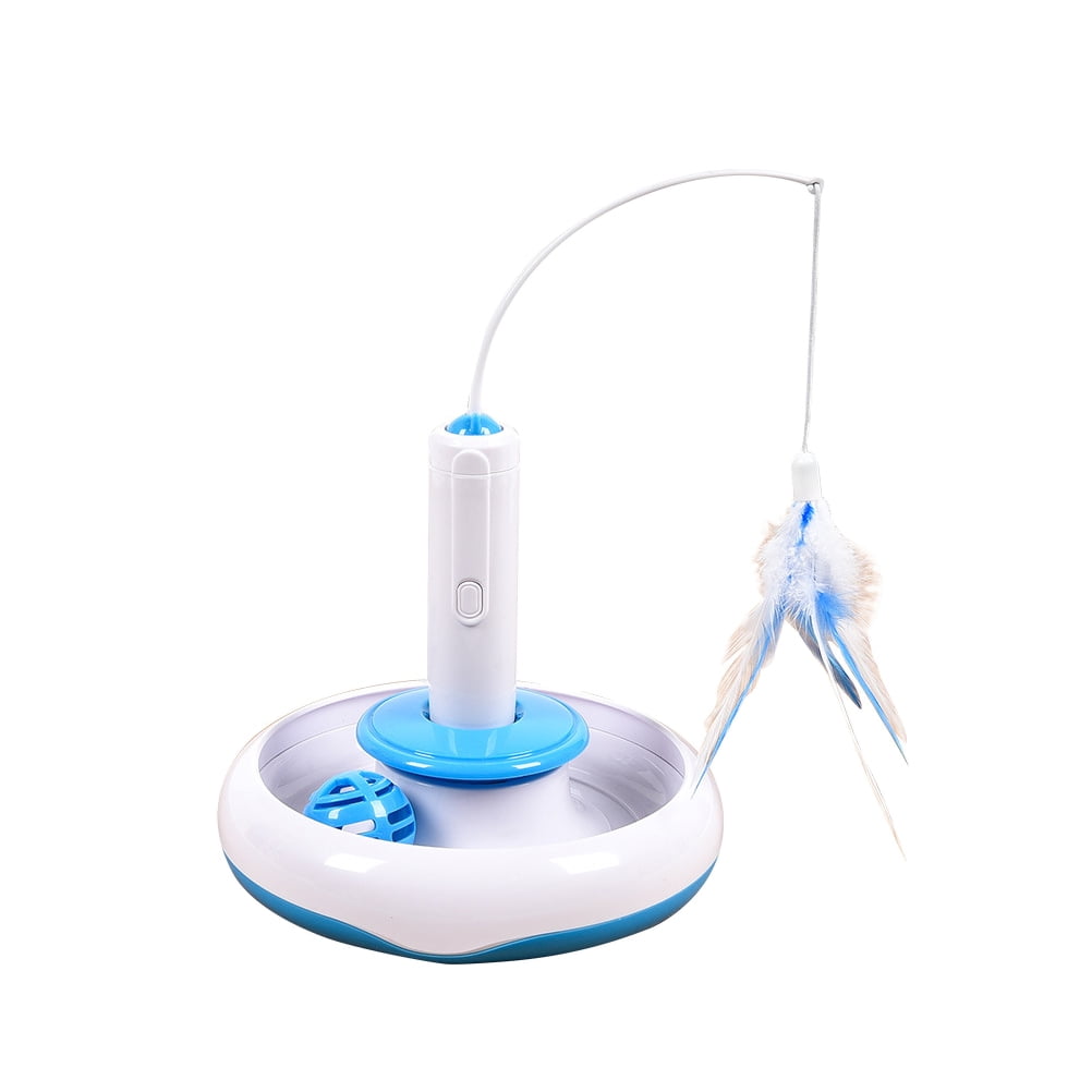 Interactive Electric Rotate Feather Toy Cat Toys Wand Motion Toys Funny ...