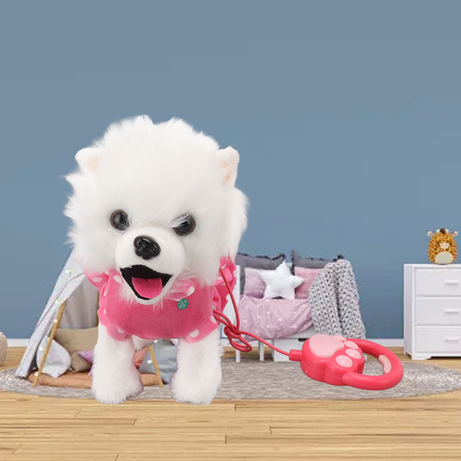 Interactive Electronic Plush Puppy, Walks, Sings Wags Tail, Remote ...