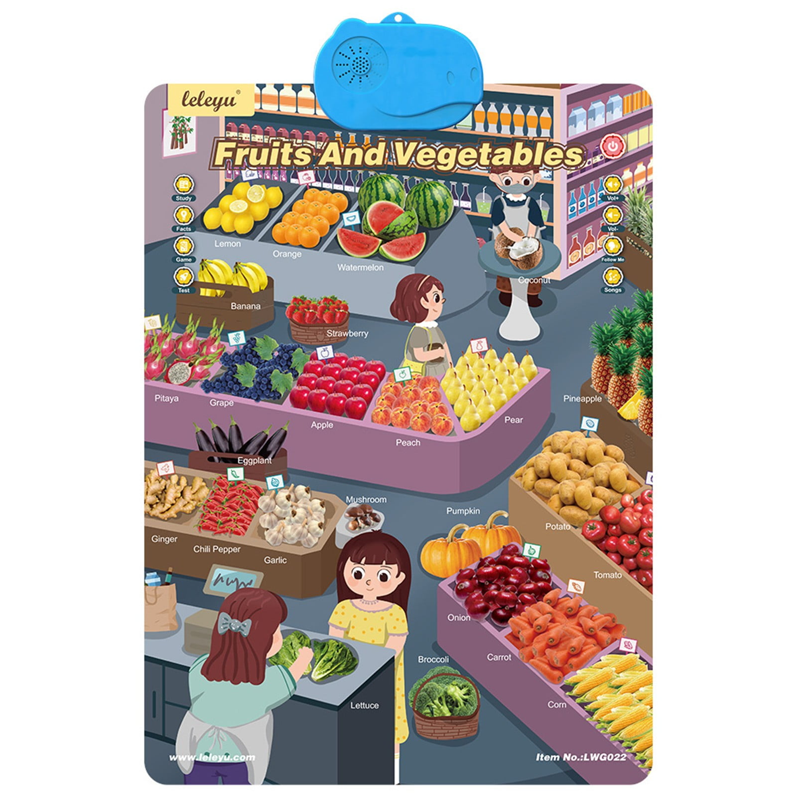 Interactive English Talking Wall Chart, Sound Educational Poster with ...