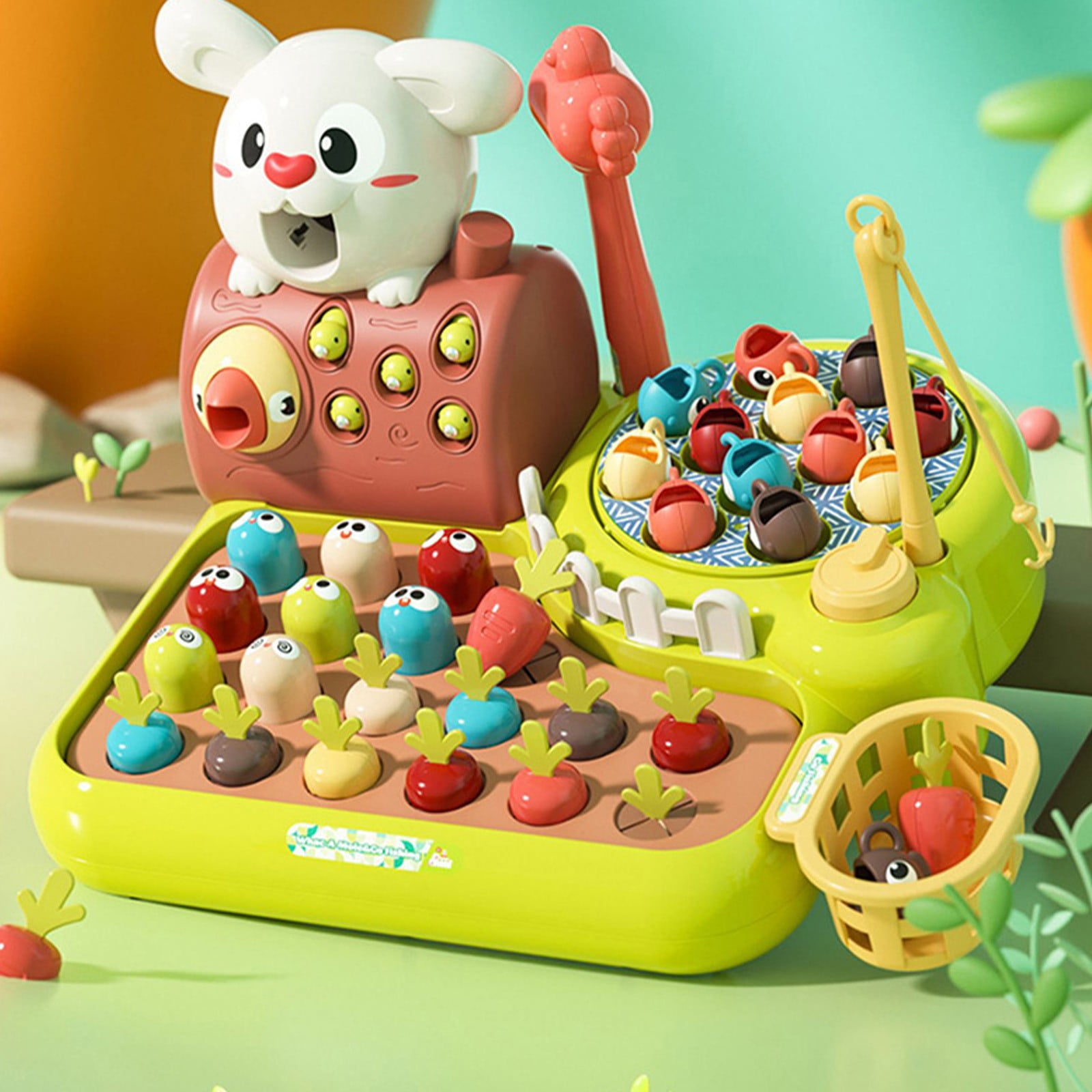 Interactive Farm Playset for Kids - 4-in-1 Educational Toy with Fishing ...