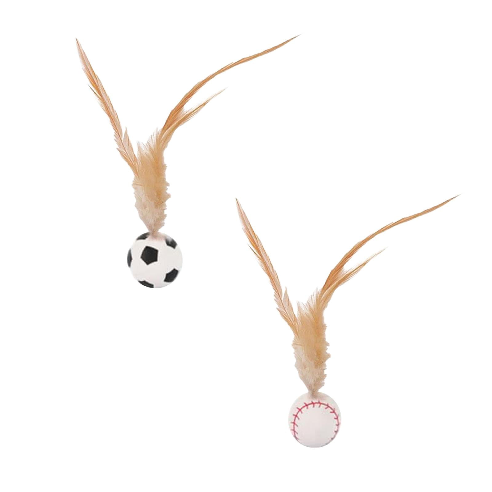 Interactive Feather Ball Toy Set for Cats, 2025 New Cat Ball with ...