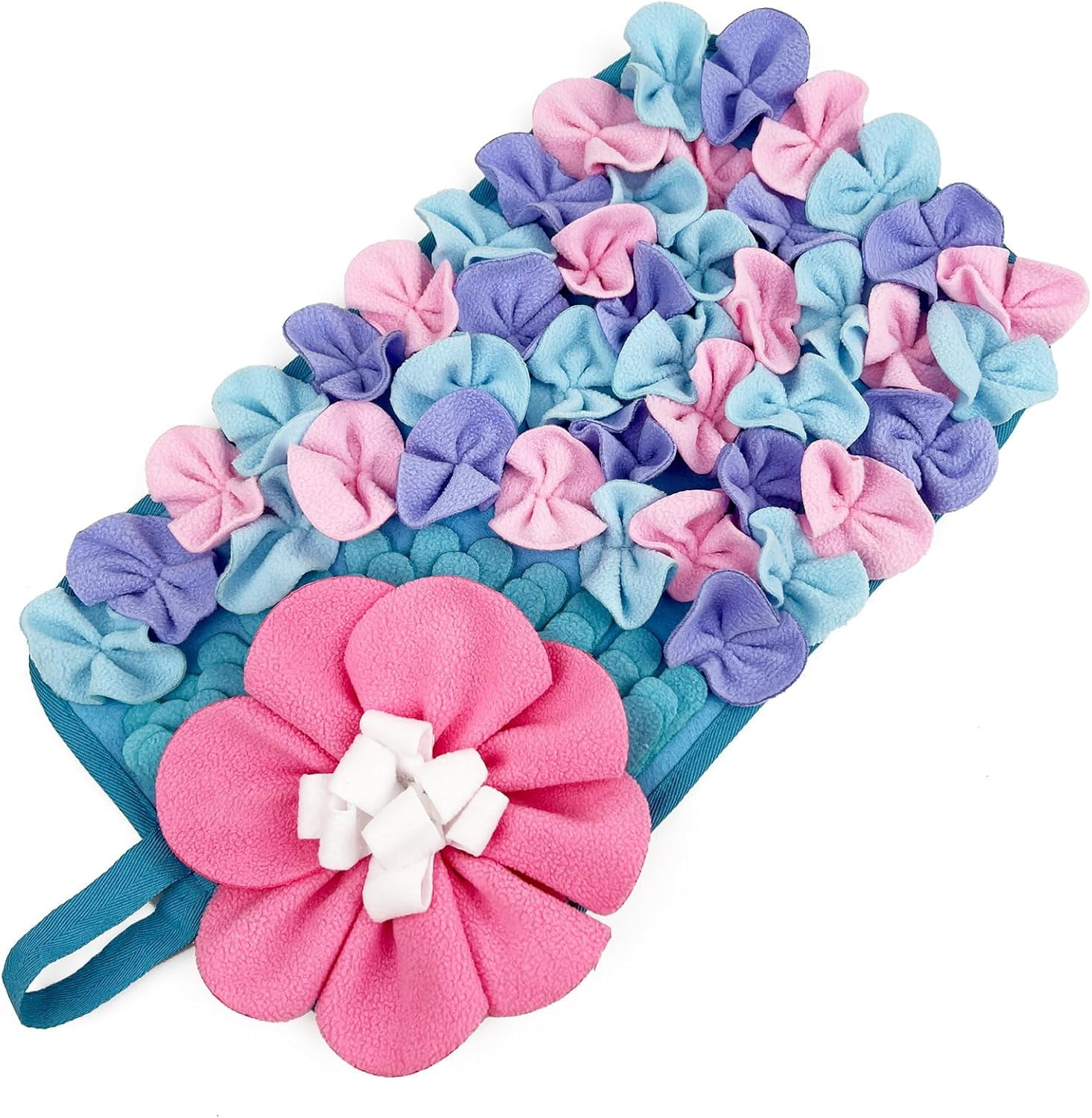 Interactive Feeding Mat for Small Animals – Fun Flower-Shaped Snuffle Mat for Rabbits, Guinea ...