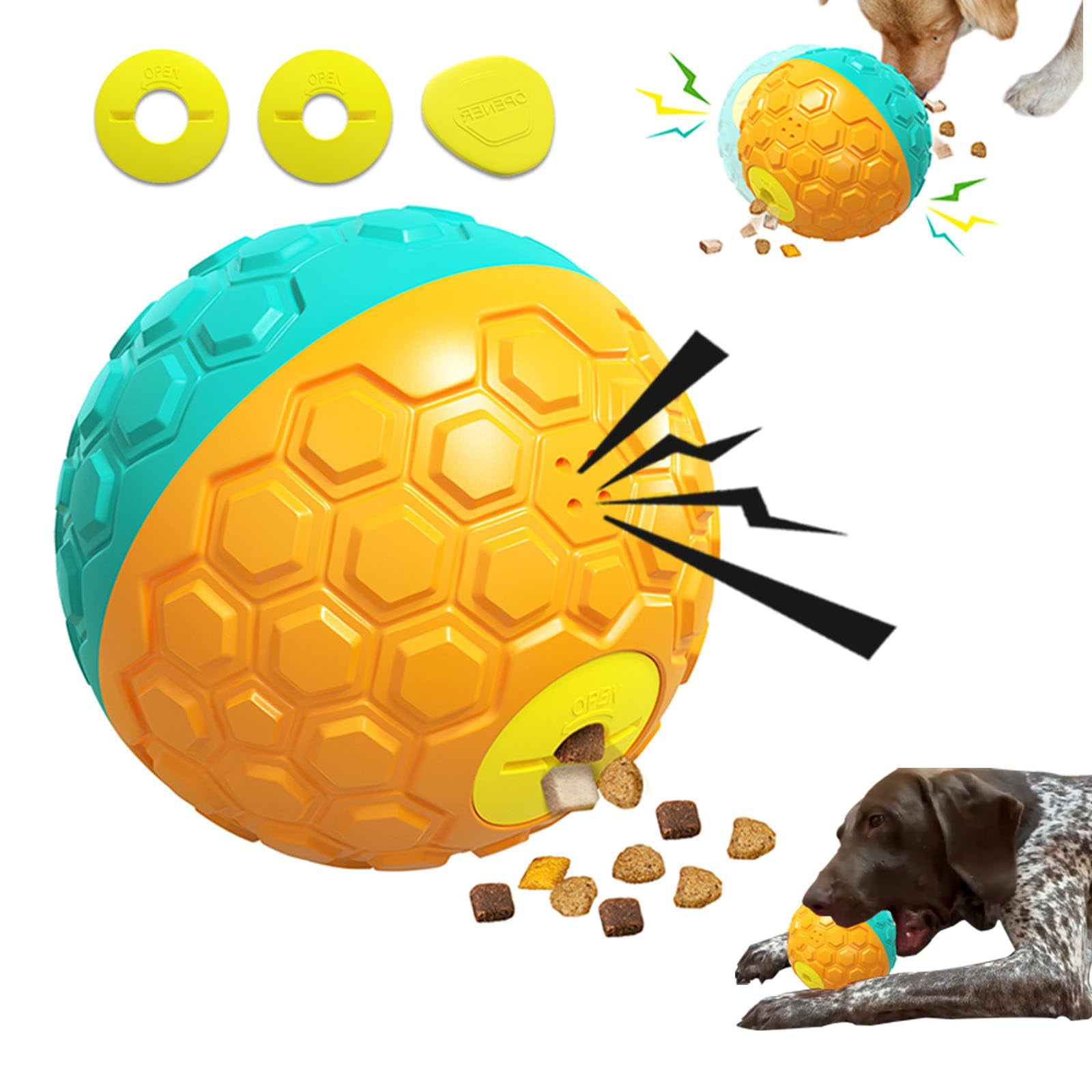 Interactive Food Toy For Dog,5.8" Dog Ball Toy That Hold Treat, Durable ...