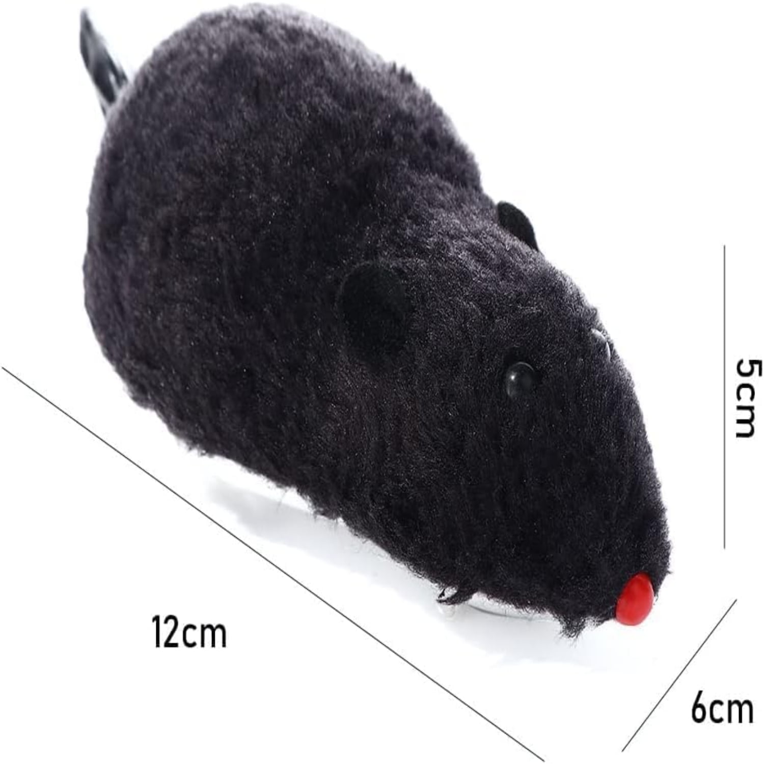 Interactive Funny Cute Black Plush Wind Up Mechanical Motion Power ...