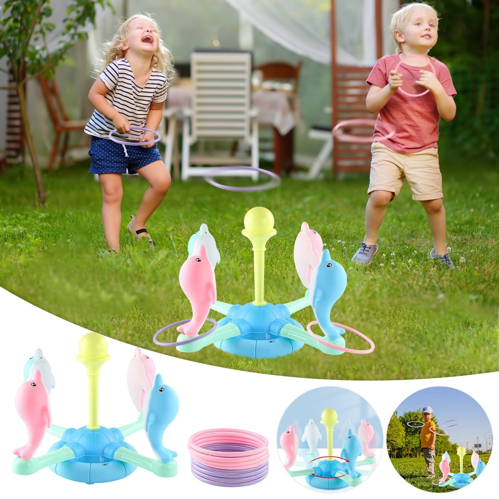 Interactive Hoop Toss Game - Musical Early Learning Toy for Kids 3 ...