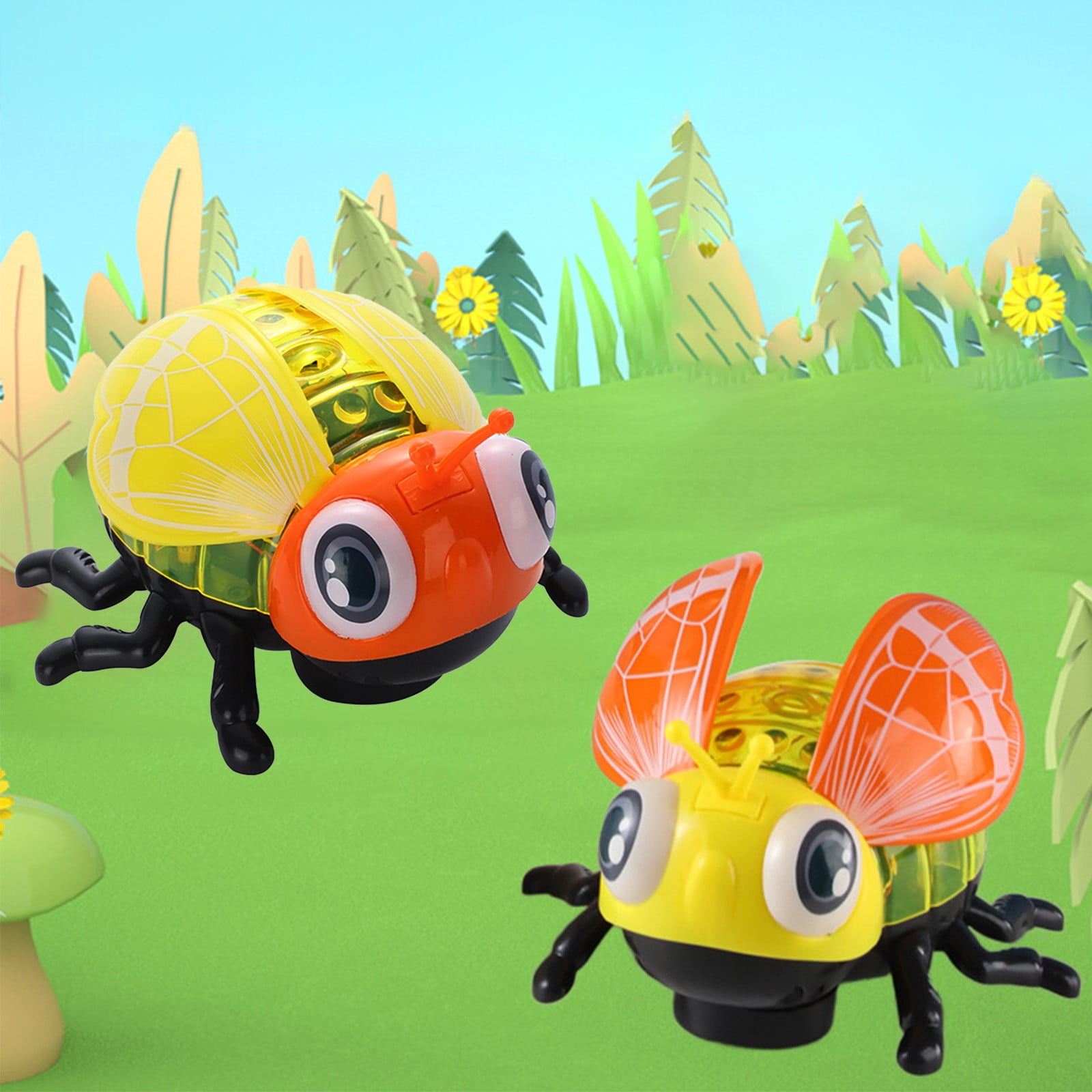 Interactive Insect Toy with Leash for Crawling Play | Music & LED ...