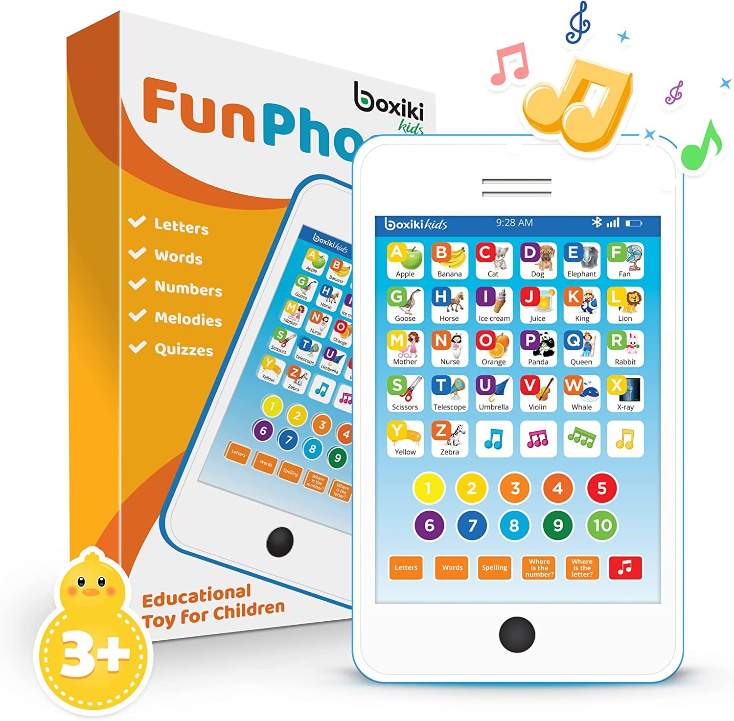 Interactive Learning Pad & MMF7 Kids Phone for Toddlers - 6 Learning ...