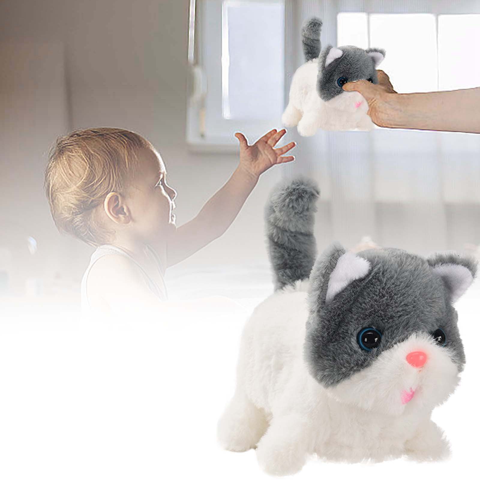 Interactive Lifelike Bunny Plush Toy with Moving Ears - Handmade Voice ...