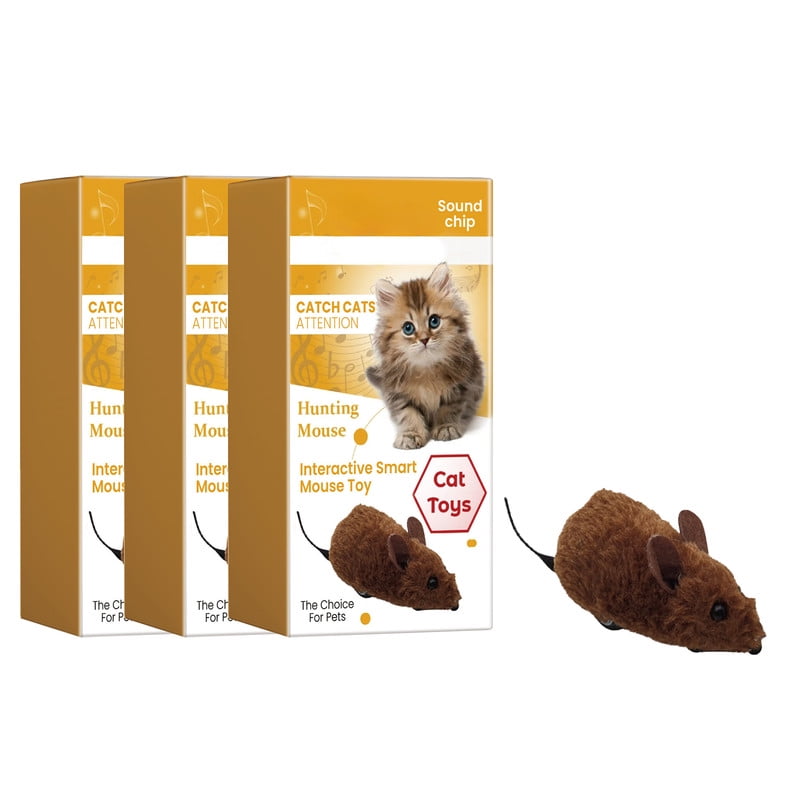 Interactive Mice Toys for Indoor Cats,Mouse Toy with Realistic Squeaky ...