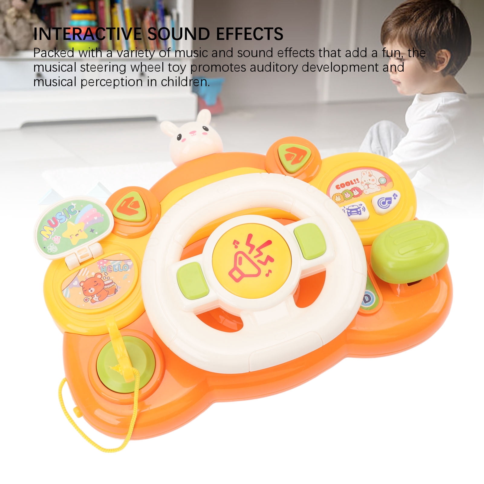 Interactive Musical Steering Wheel Toy For Toddlers, Sounds Lights For ...