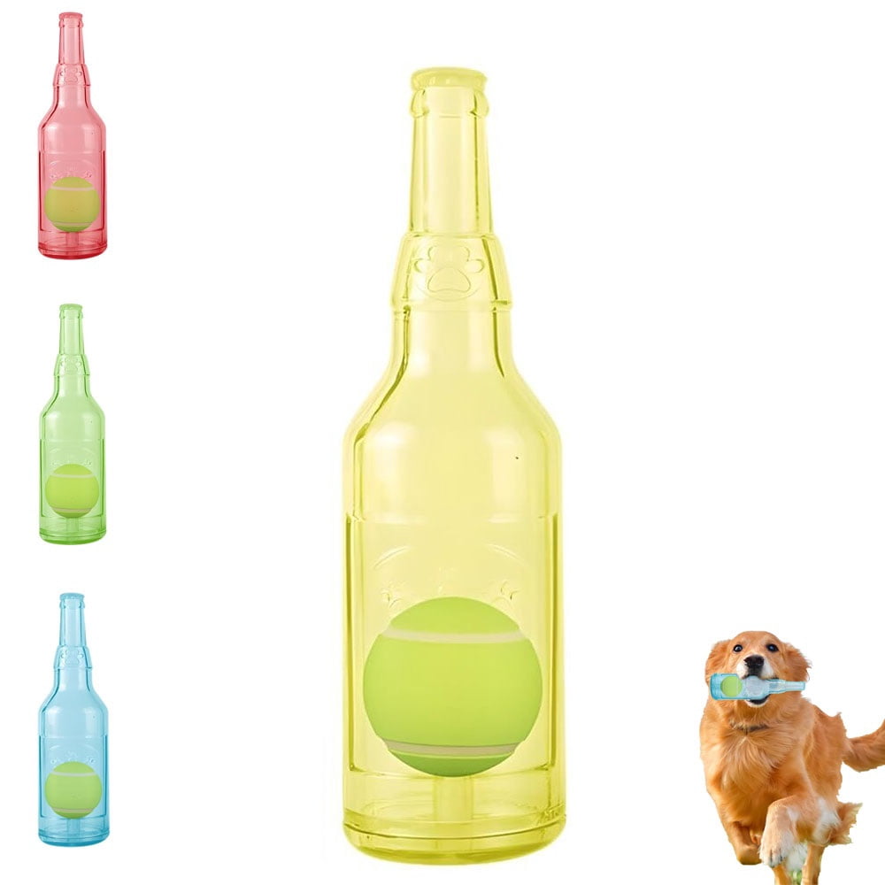 Interactive Pet Chew Beer Bottle Toy Tennis Ball Dog Chew Toy with ...