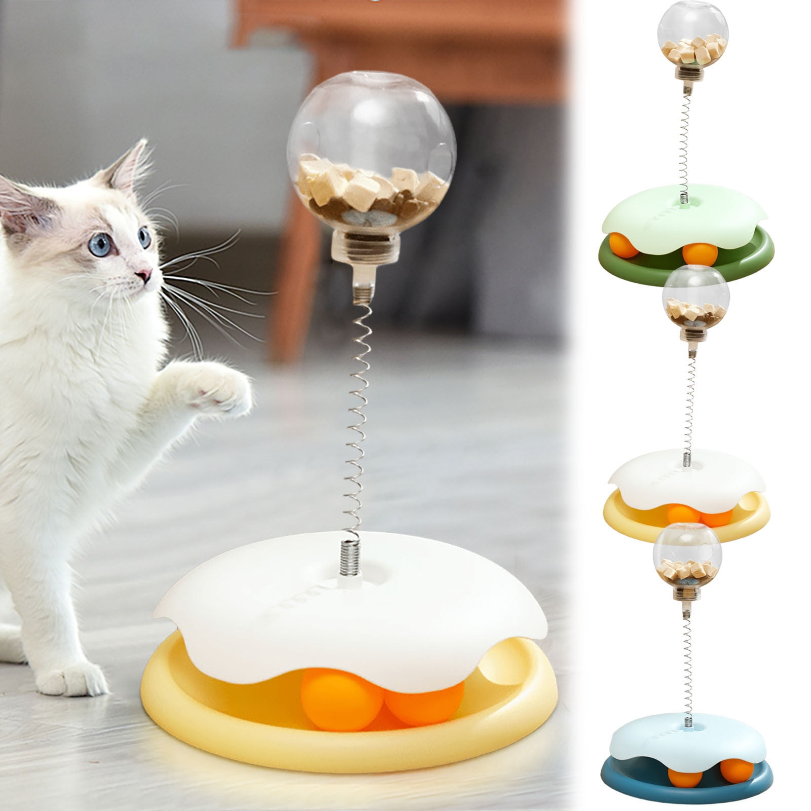Interactive Pet Food Dispenser Toy with Treat Maze, Detachable Food ...