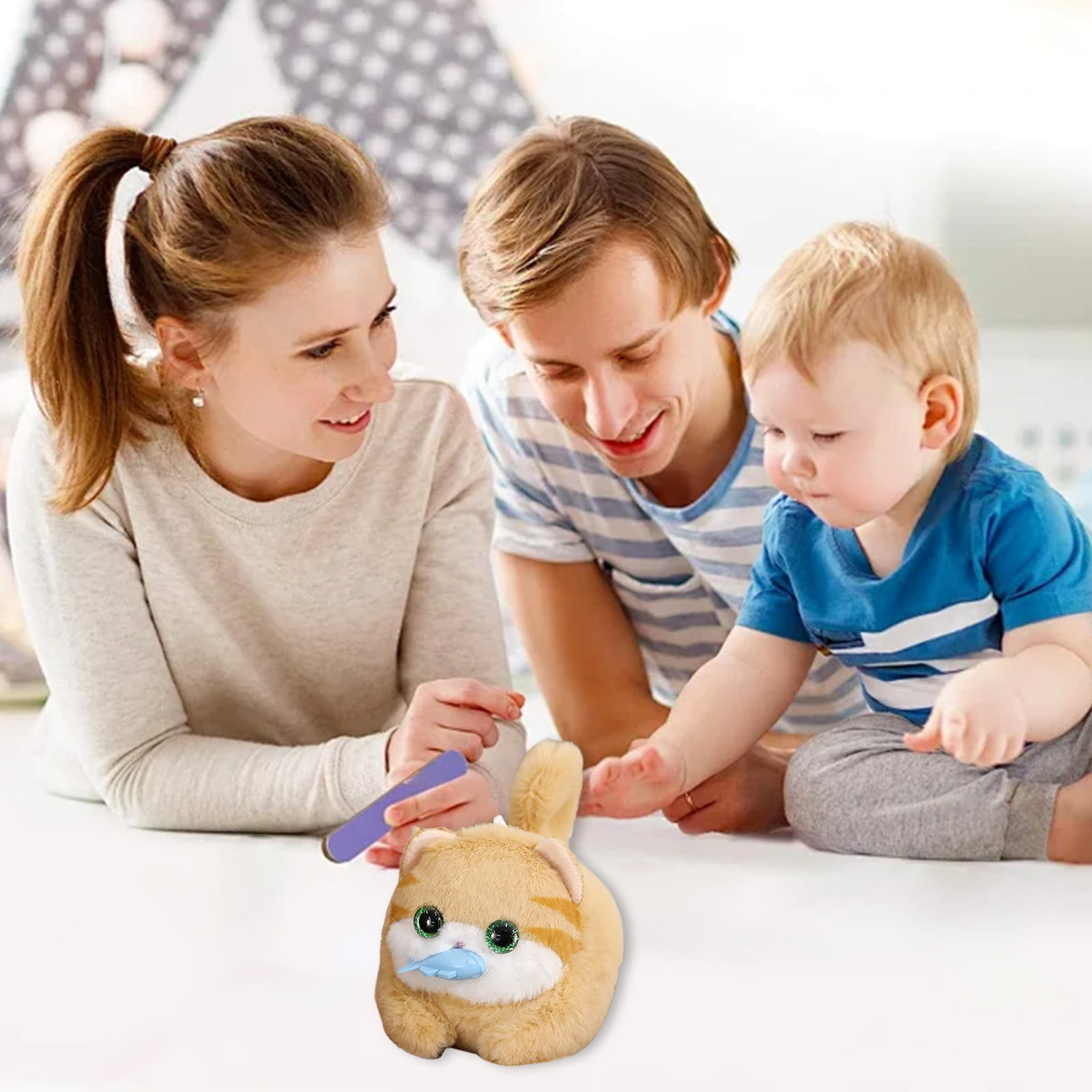 Interactive Pet Soft Toy With Pull String Action Tail Wagging Adorable ...