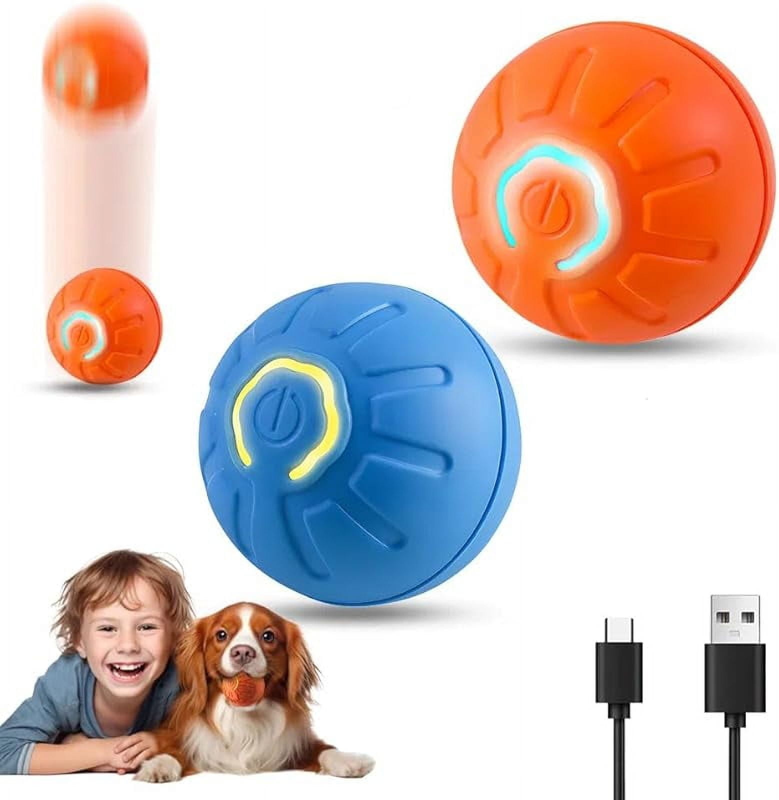 Interactive Pet Toys Automatic Rolling Ball, Bouncing Vibrating Dog ...