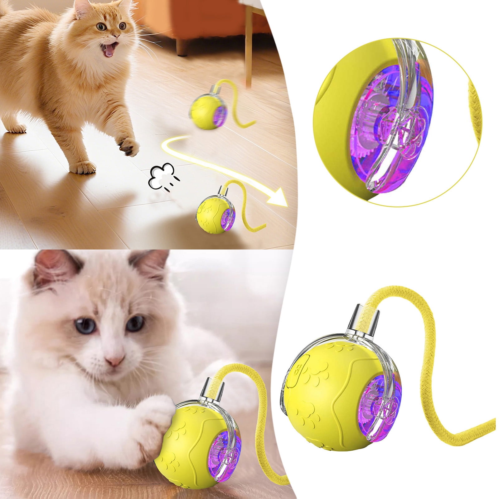 Interactive Pet Toys for Cats - 2025 Motion Activated Cat Toy Durable ...