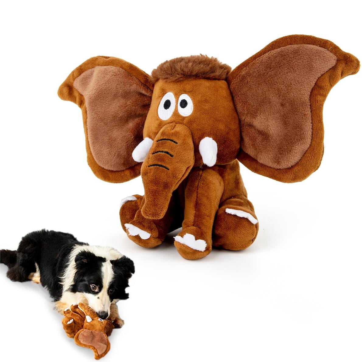 Interactive Plush Dog Squeaky Toys Fun Puppy Toy with Crinkle Paper for ...