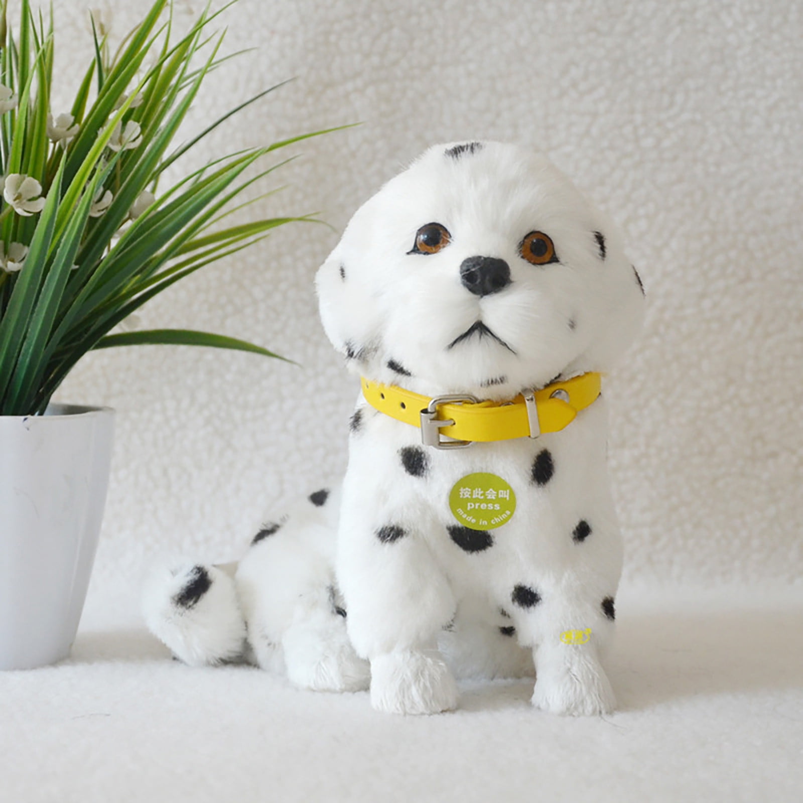 Interactive Plush Dog Toy with Barking Sound, 6.7-Inch Realistic Furry ...