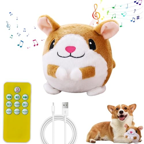 Interactive Plush Dog Toys, Interactive Puppy Toy Bouncing Rolling Dog ...
