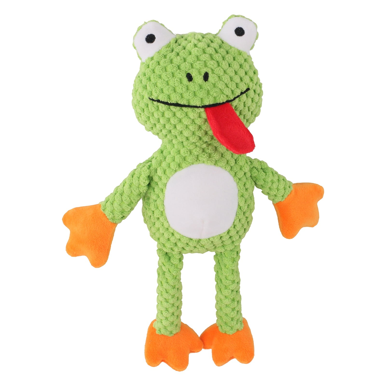 Interactive Plush Frog Dog Toy with Squeaker for Small to Medium Breeds ...