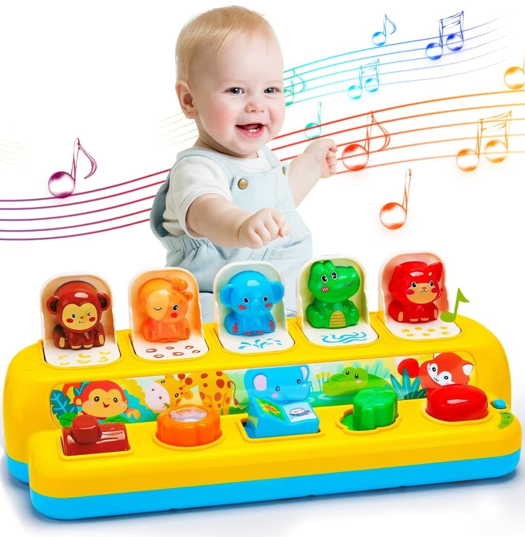 Interactive Pop Up Animal Toys, Montessori Cause and Effect Toys for 1 ...
