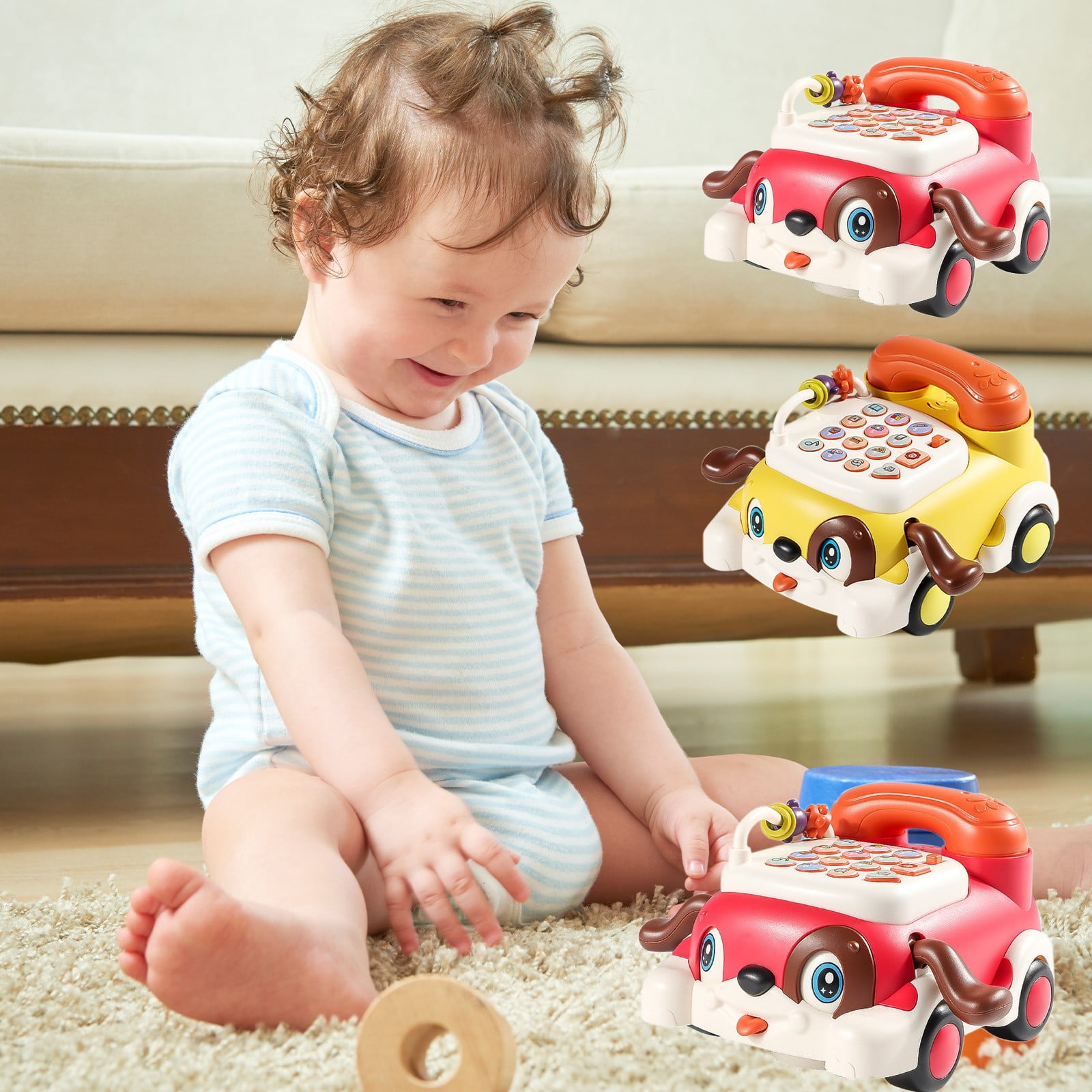 Interactive Puppy Telephone Car Toy - Multifunctional Educational ...