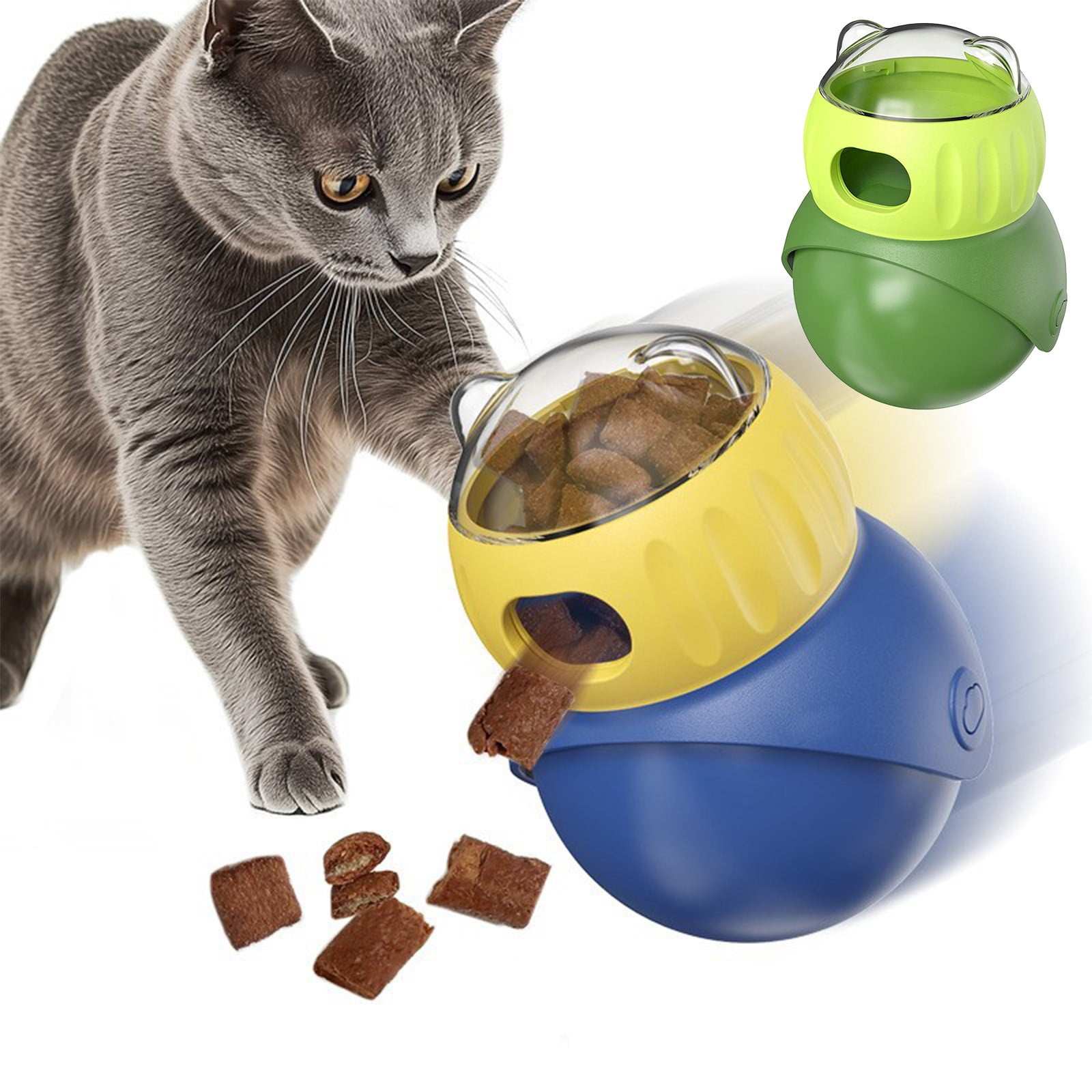 Interactive Puzzle Cat Toy Feeder with Portion Control - Non-Tipping ...