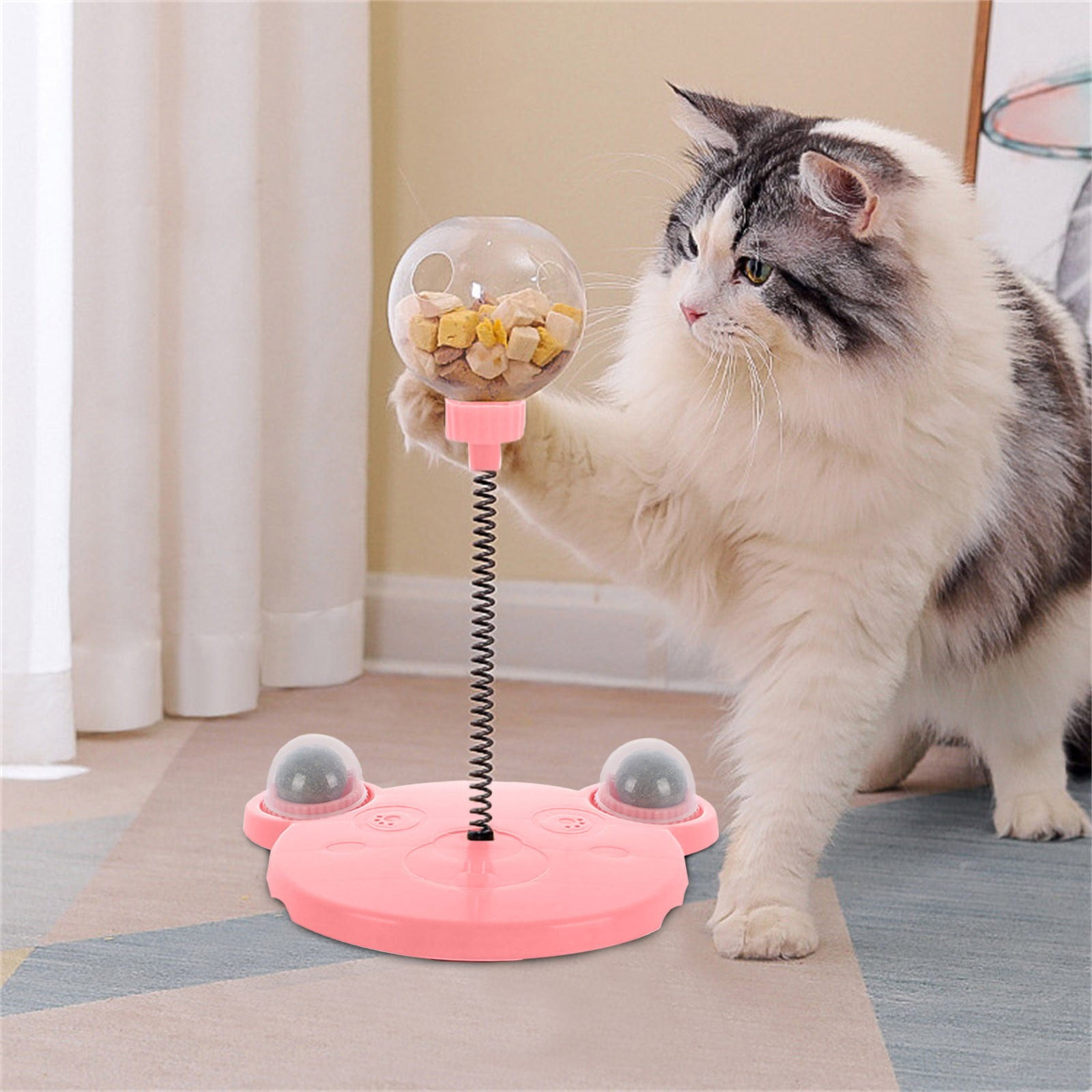 Interactive Puzzle Feeder for Cats & Dogs, Leaking Treats Ball Pet ...