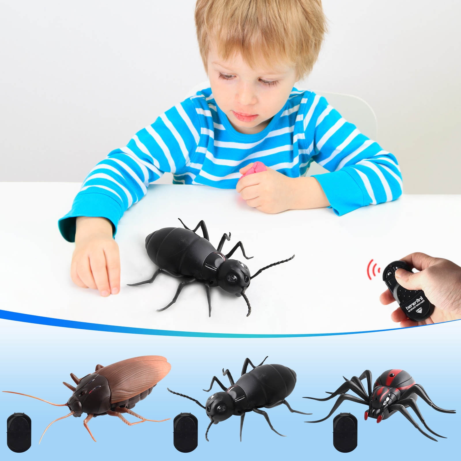 Interactive Remote Control Cockroach, Ant Simulation Toy, Wireless ...