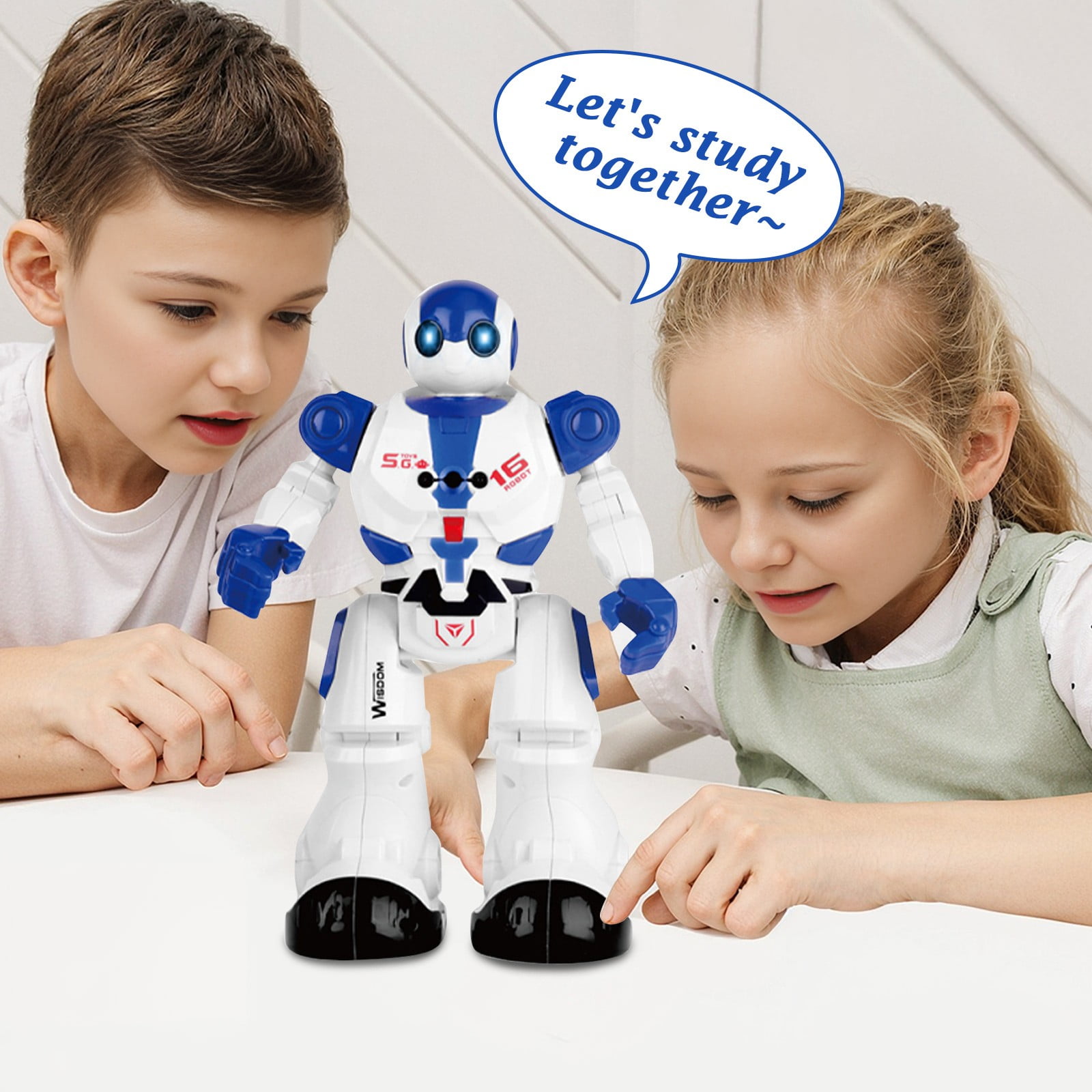 Interactive Robot Toy Educational Toy Study Robot 26.5cm/10.4in White ...