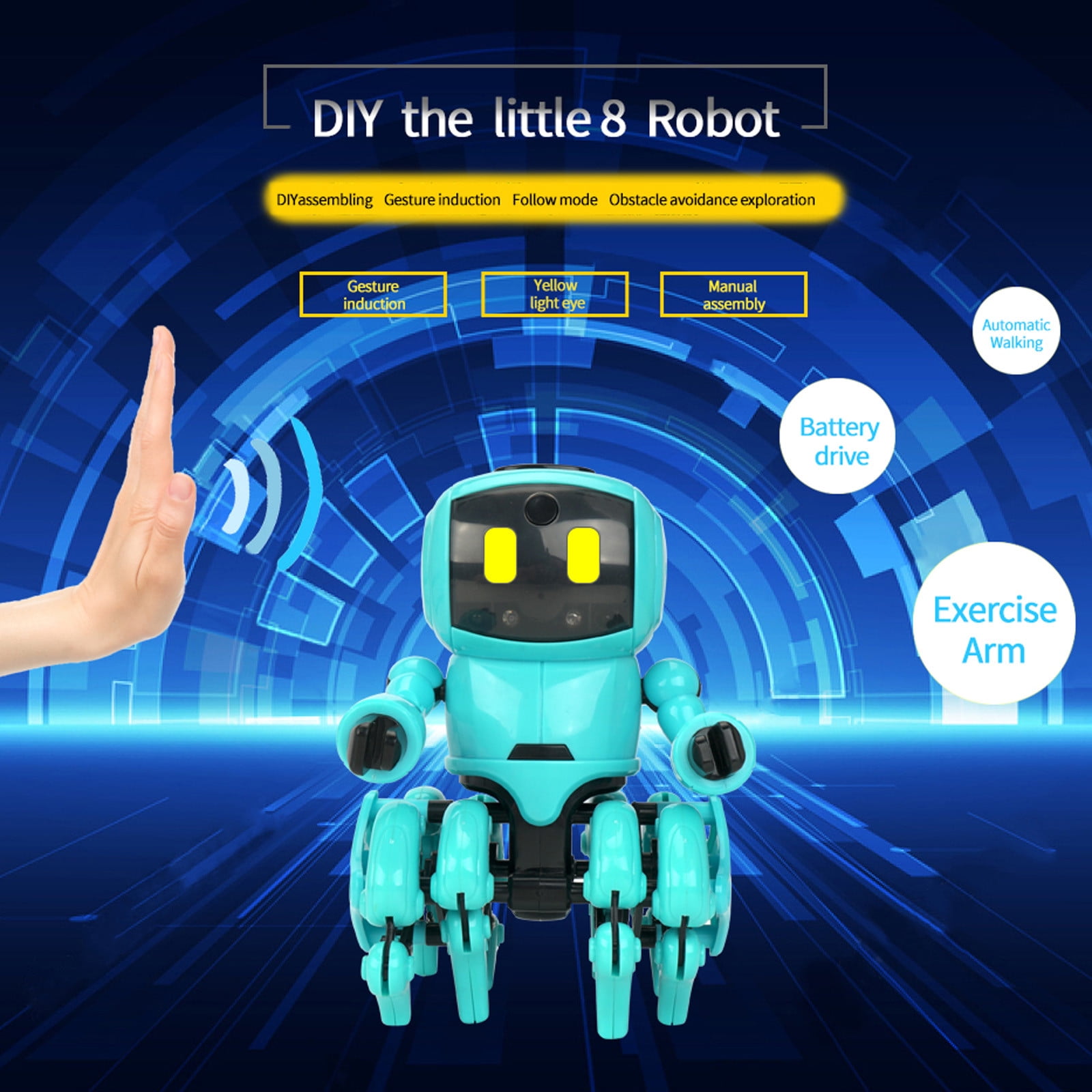 interactive Robot Walking Smart Robot toy Senses Gesture Control Gifts ...