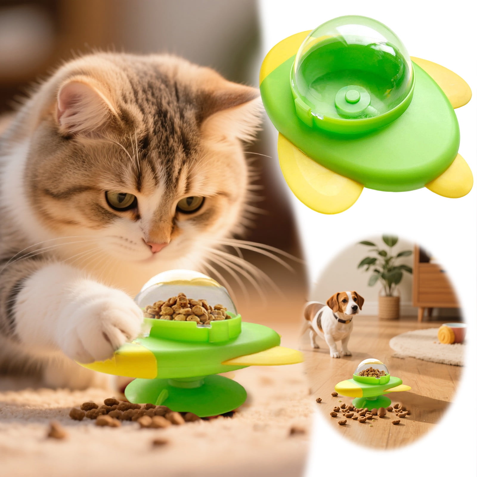 Interactive Rocket Pet Toy Dispenser for Intelligence Training Exercise ...