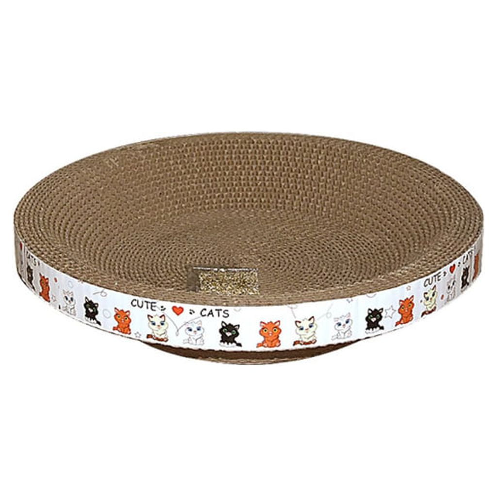 Interactive Round Cat Scratching Board Multi-Function Toy Cat Claw ...